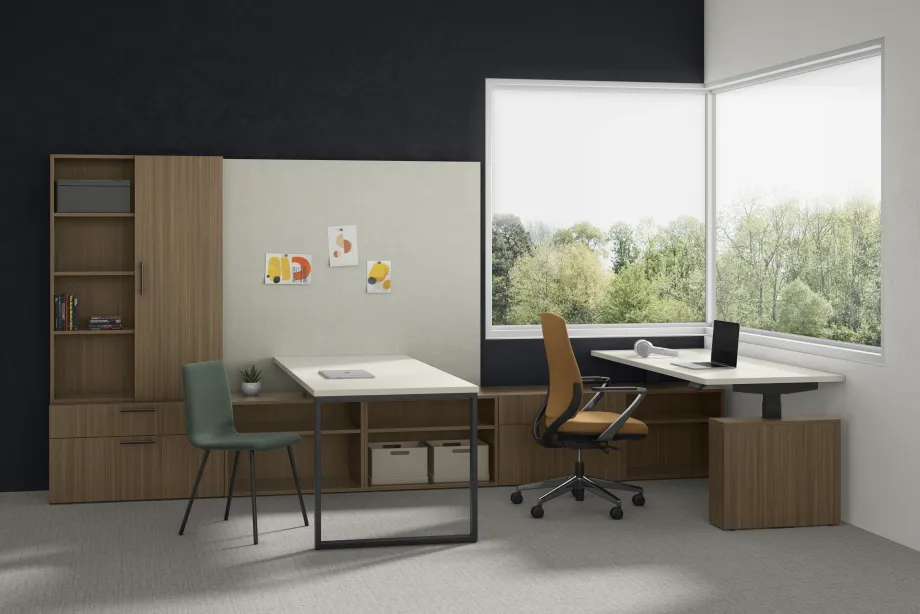 Calibrate Private Office with Itzee side chair and Auburn executive ...